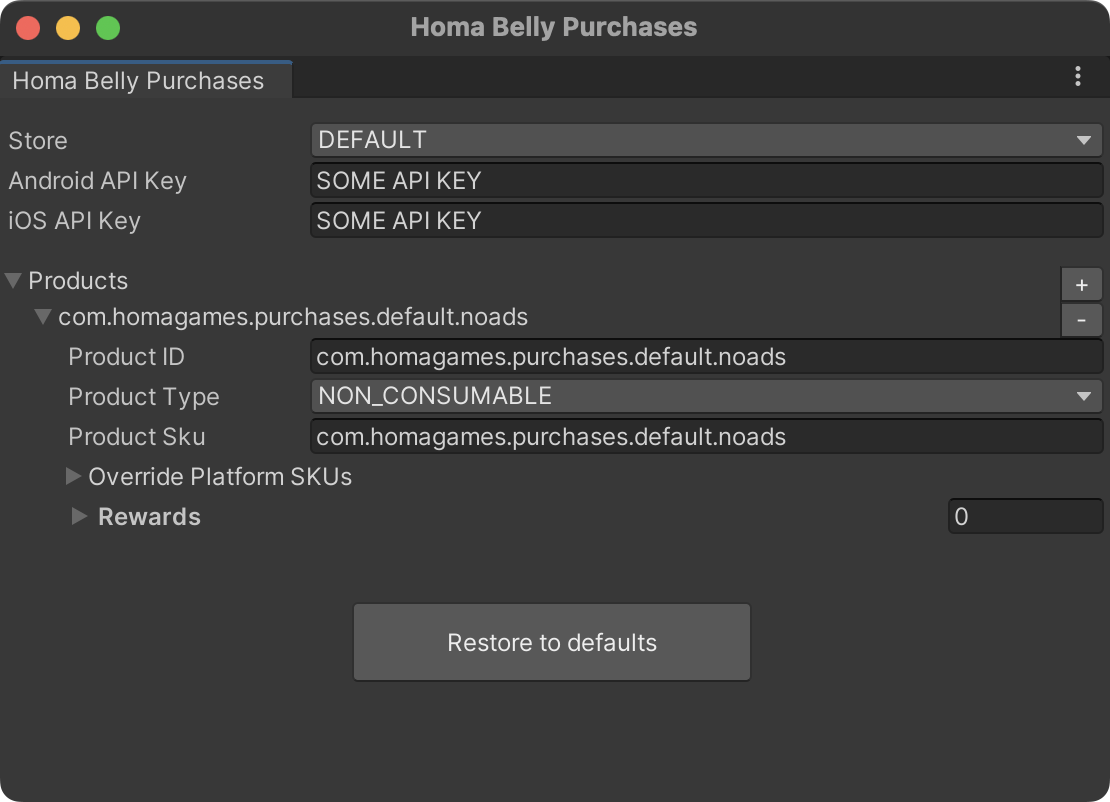 In App Purchases | HOMA SDK